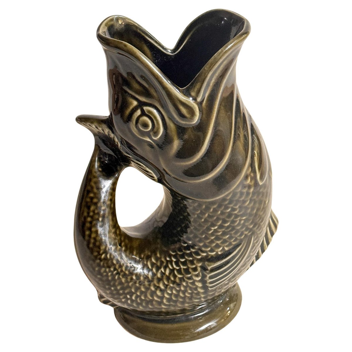 English Fish Pitcher in Green Grey, 1950 for sale at Pamono