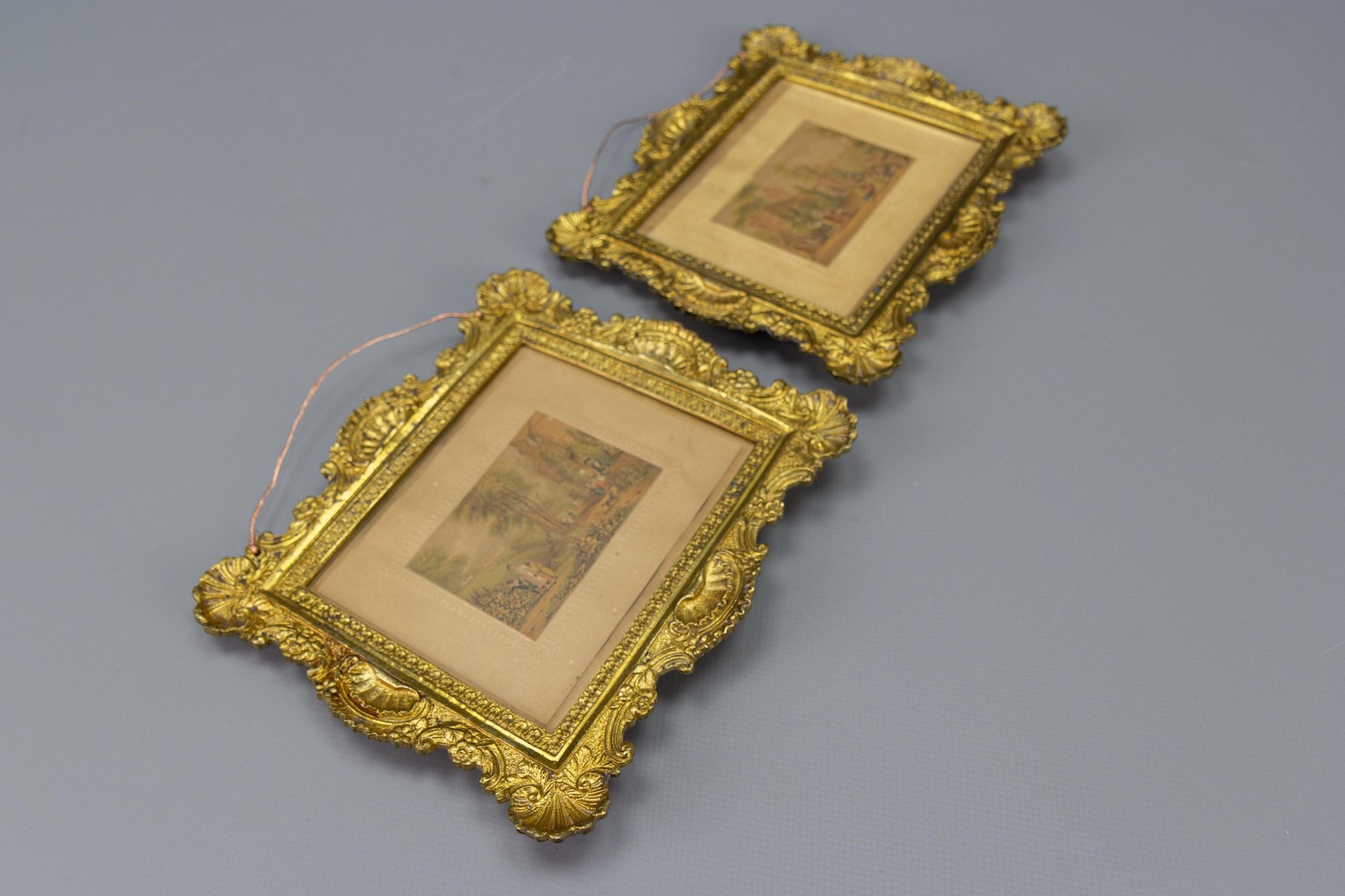 Antique French Rococo Style Gilt Bronze Picture Frames, 1890s, Set of 2 ...