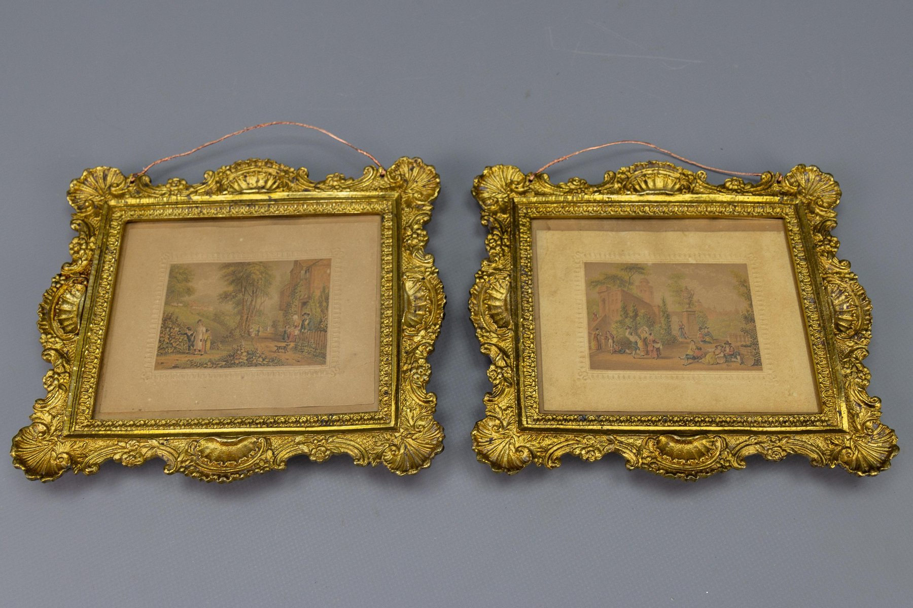 Antique French Rococo Style Gilt Bronze Picture Frames, 1890s, Set of 2 ...