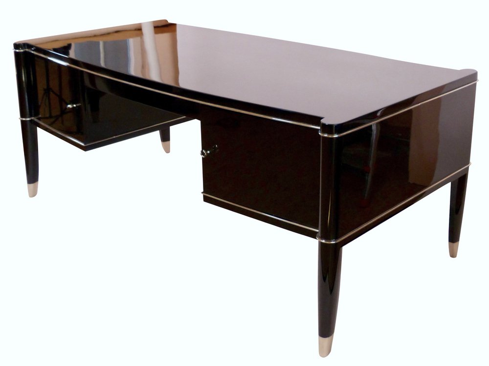 Art Deco Black Desk from De Coene Frères, Belgium, 1940s for sale at Pamono
