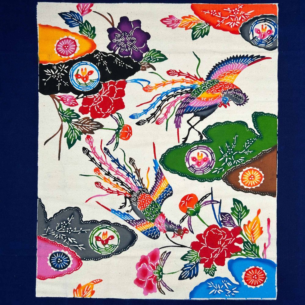 Bingata Okinawan Textile, Ryukyu, Japan, 1960s for sale at Pamono