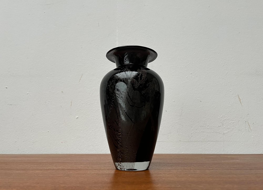 Postmodern Black Art Glass Vase by Hans Jürgen Richartz for Richartz ...