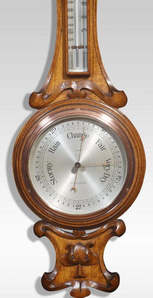 Vintage Oak Barometer, 1890s for sale at Pamono
