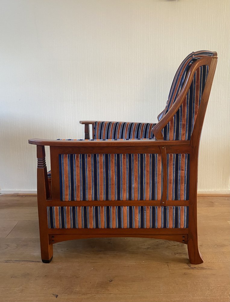 Set of Art Deco Model Horta Lounge Chair with Footstool by Schuitema ...