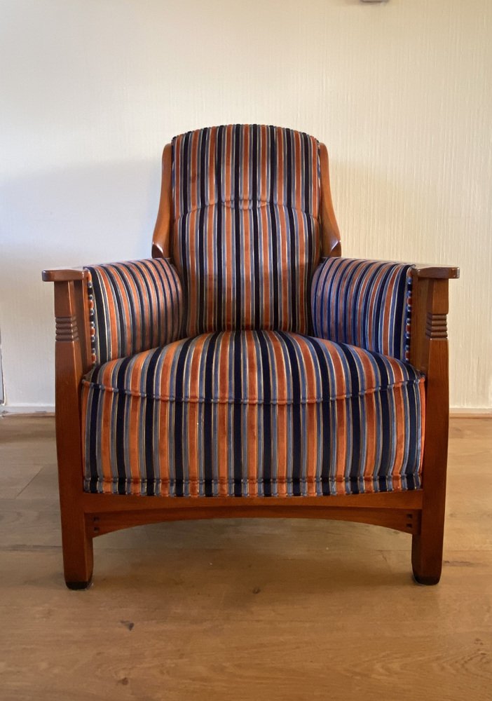 Set of Art Deco Model Horta Lounge Chair with Footstool by Schuitema ...