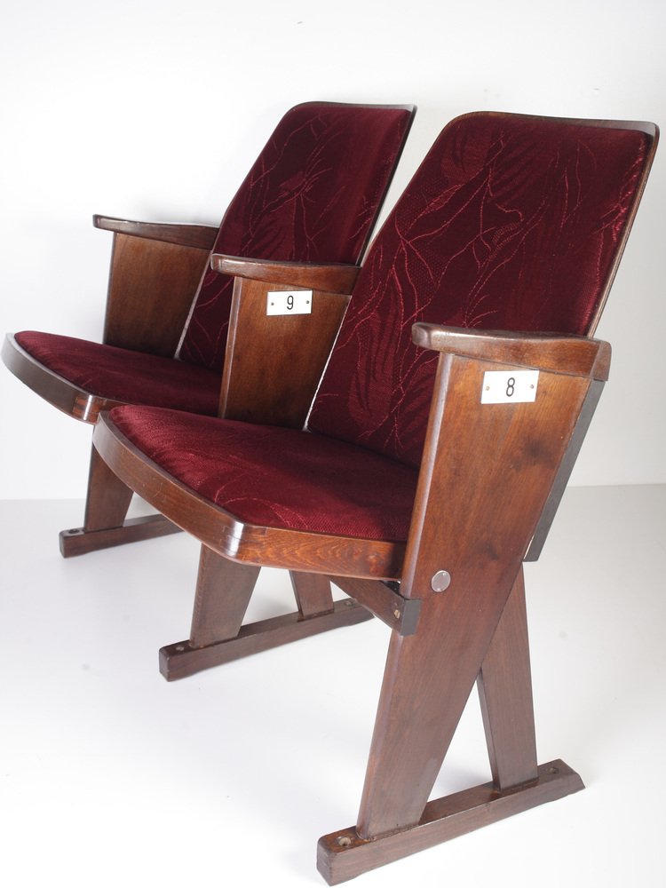 Mid-Century Cinema Bench in Beech by Ton, 1970s for sale at Pamono