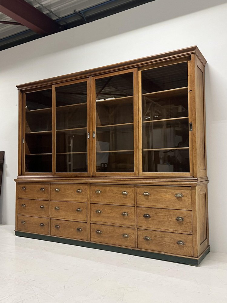 Vintage Library Cabinet in Oak for sale at Pamono