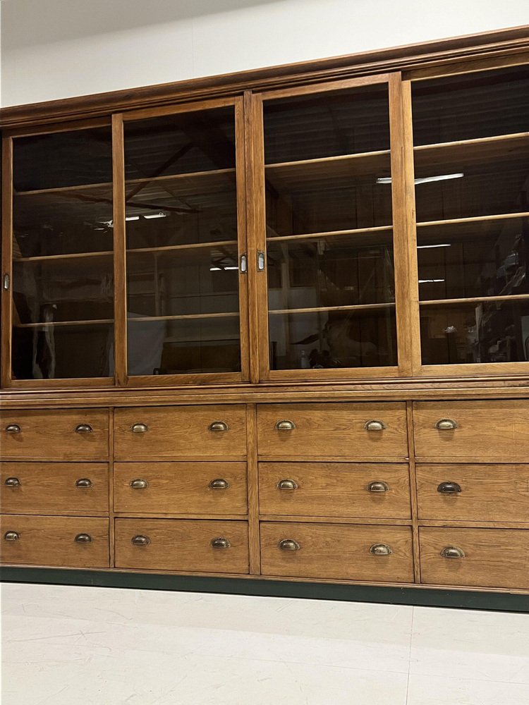 Vintage Library Cabinet in Oak for sale at Pamono