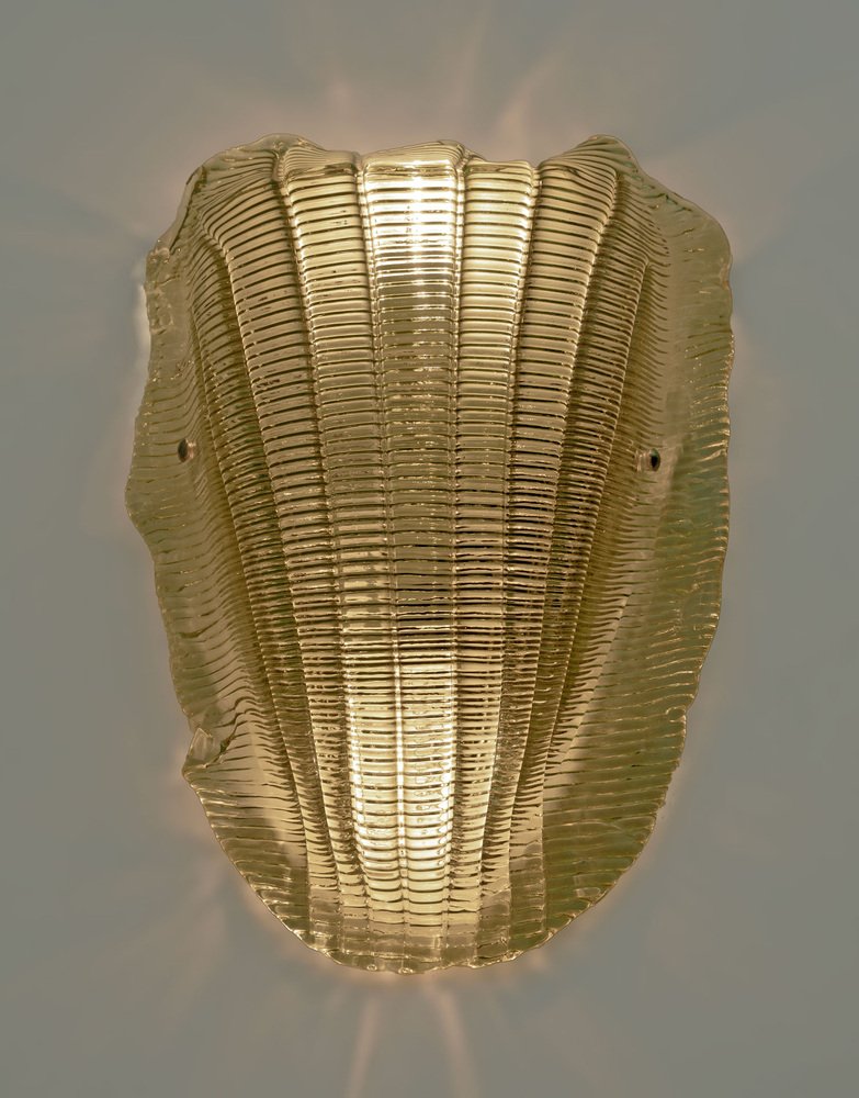 Modern Murano Glass Shell Wall Lamps, 1990s for sale at Pamono
