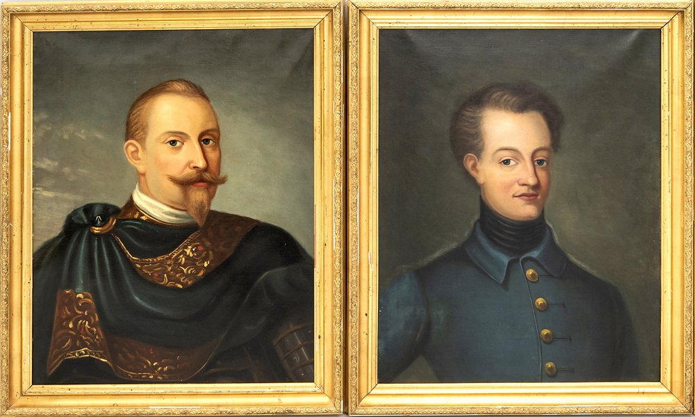 Swedish King Portraits, 1800s, Oil on Canvases, Framed, Set of 4 for ...