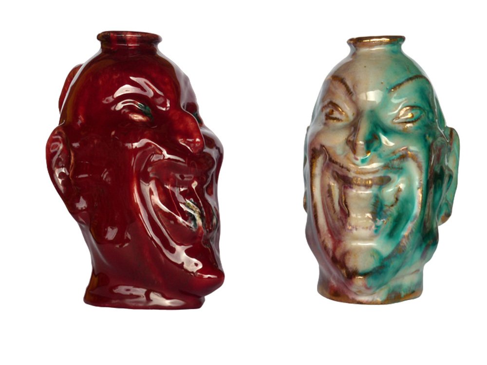 Art Deco Italian Ceramic Anthropomorphic Vases, 1940, Set of 2 for sale ...