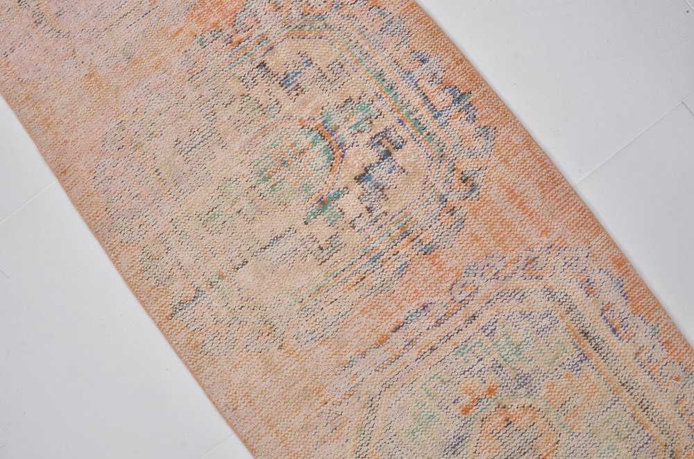 Vintage Pastel Wool Runner Rug, 1960s for sale at Pamono