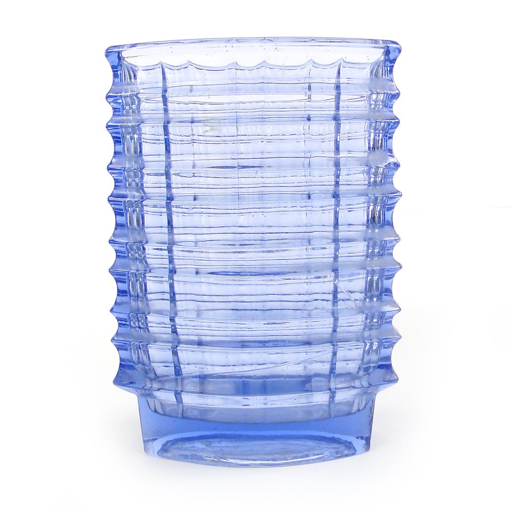 Optical Vase by Jan Sylwester Drost for Ząbkowice Glassworks, 1970s for ...