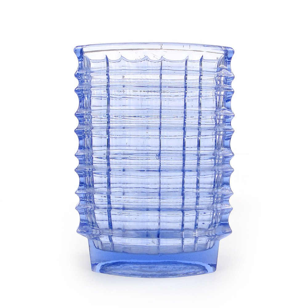 Optical Vase by Jan Sylwester Drost for Ząbkowice Glassworks, 1970s for ...