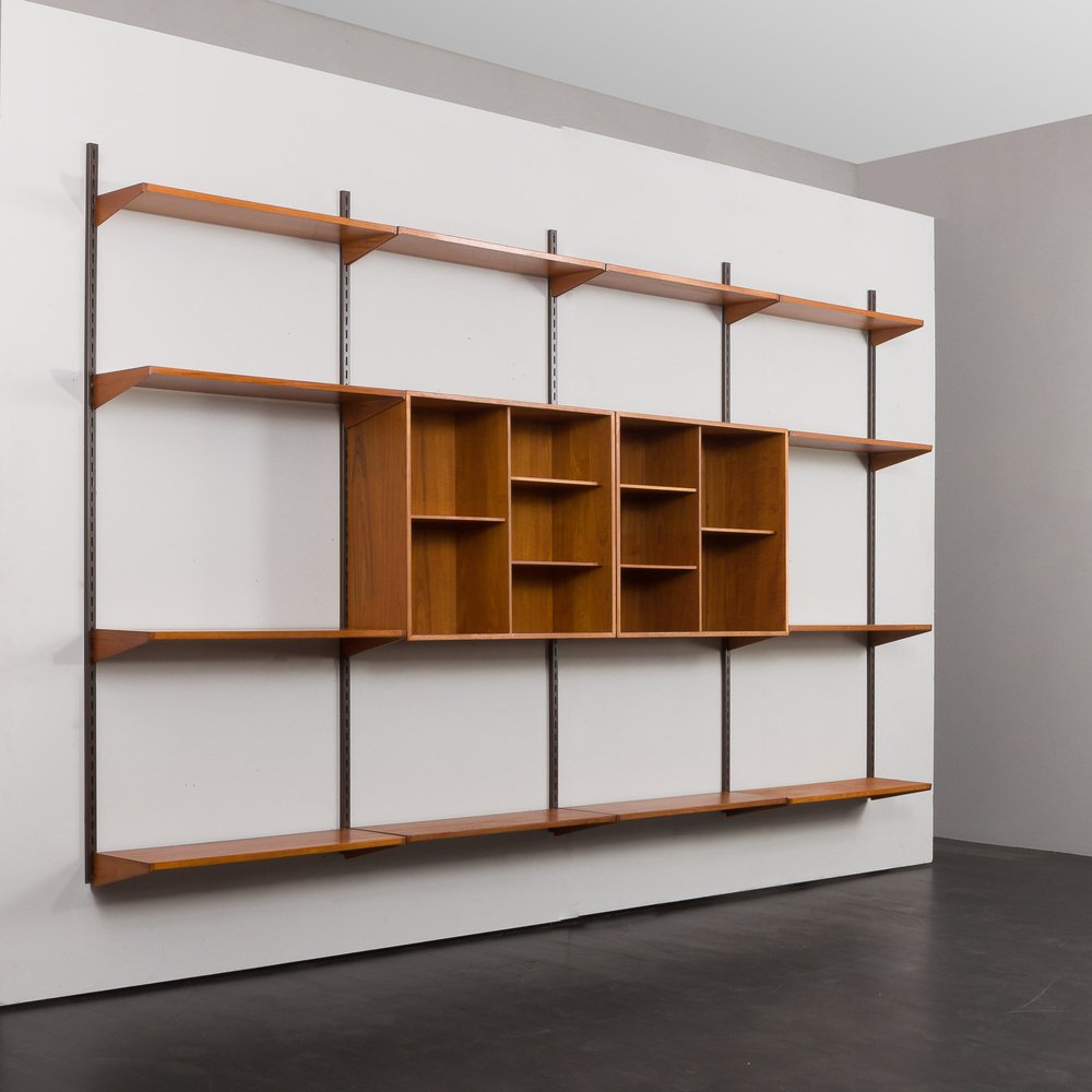 Large Teak Bookcase by Kai Kristiansen, 1960s for sale at Pamono