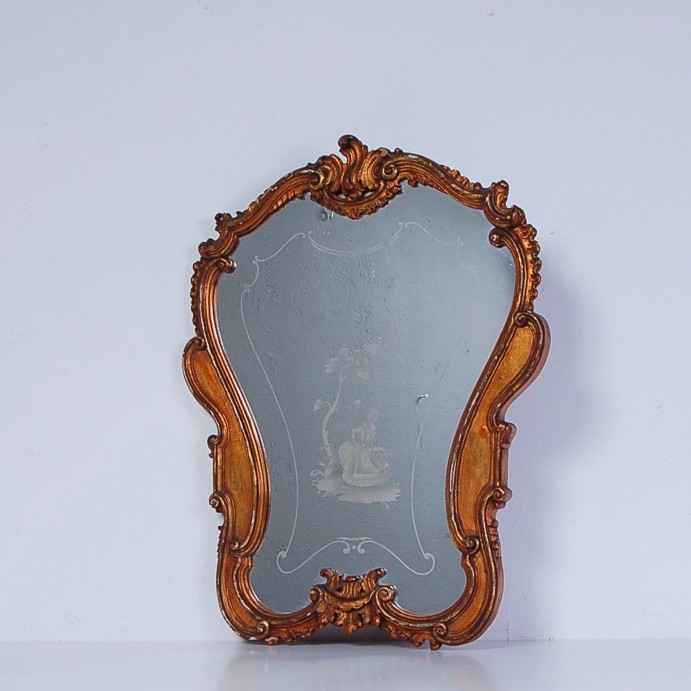 Late Liberty Mirror with Wooden Frame, 1930s for sale at Pamono