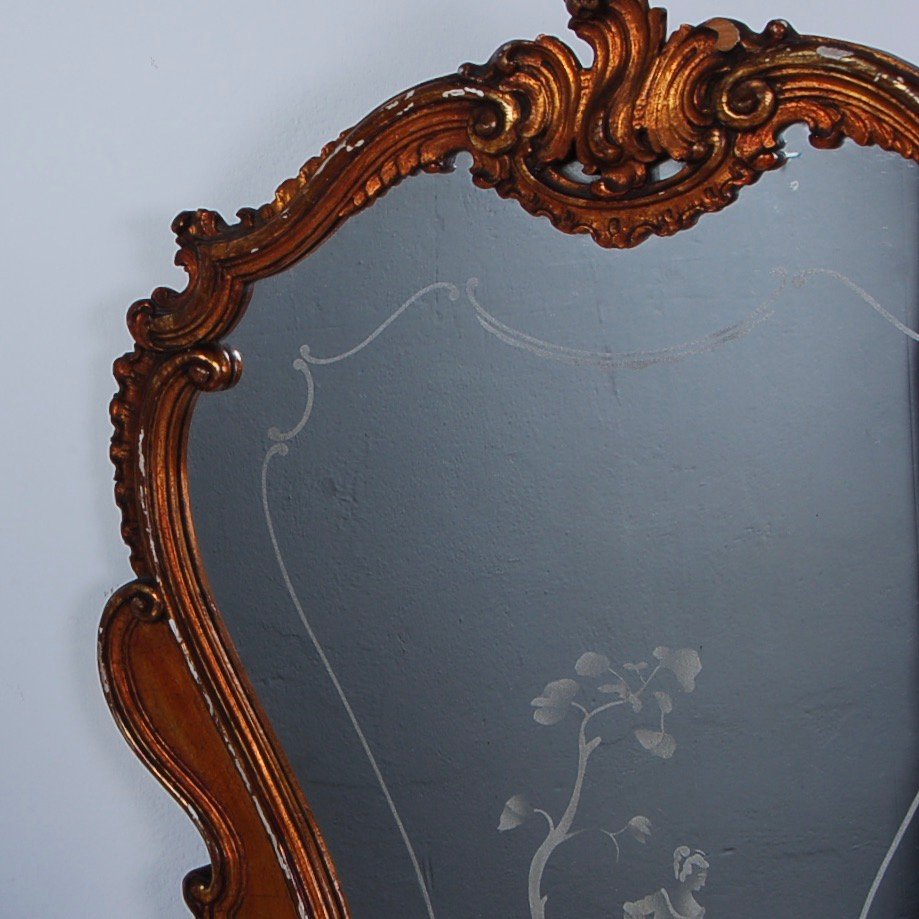 Late Liberty Mirror with Wooden Frame, 1930s for sale at Pamono
