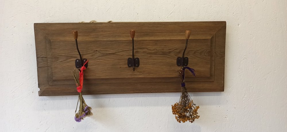 Rustic Style Wooden Hanger, 1950s for sale at Pamono