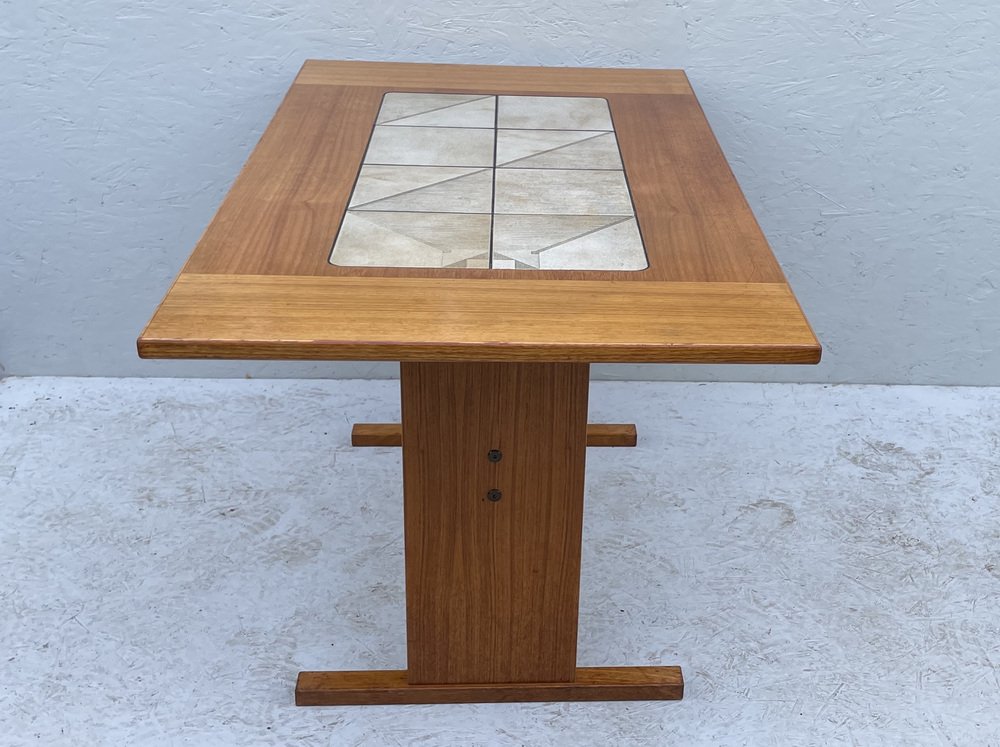 Small Mid-Century Teak and Tile Dining Table from Gangso Mobler for ...