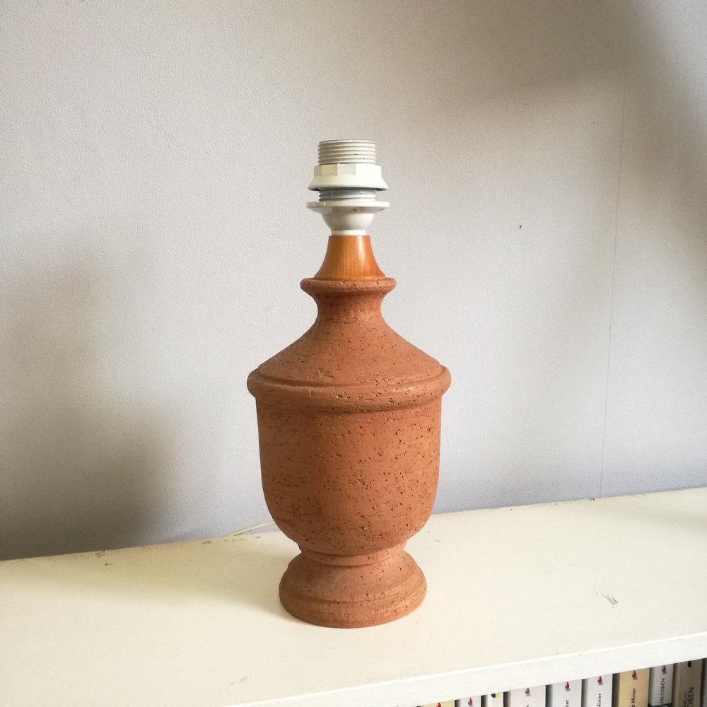 Table Lamp Base in Artisanal Terracotta, 1970s for sale at Pamono