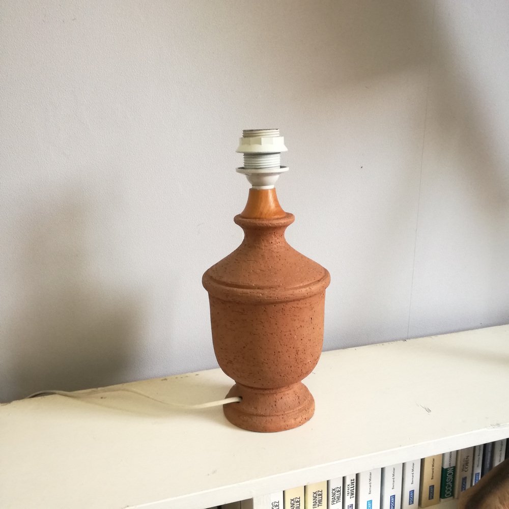 Table Lamp Base in Artisanal Terracotta, 1970s for sale at Pamono