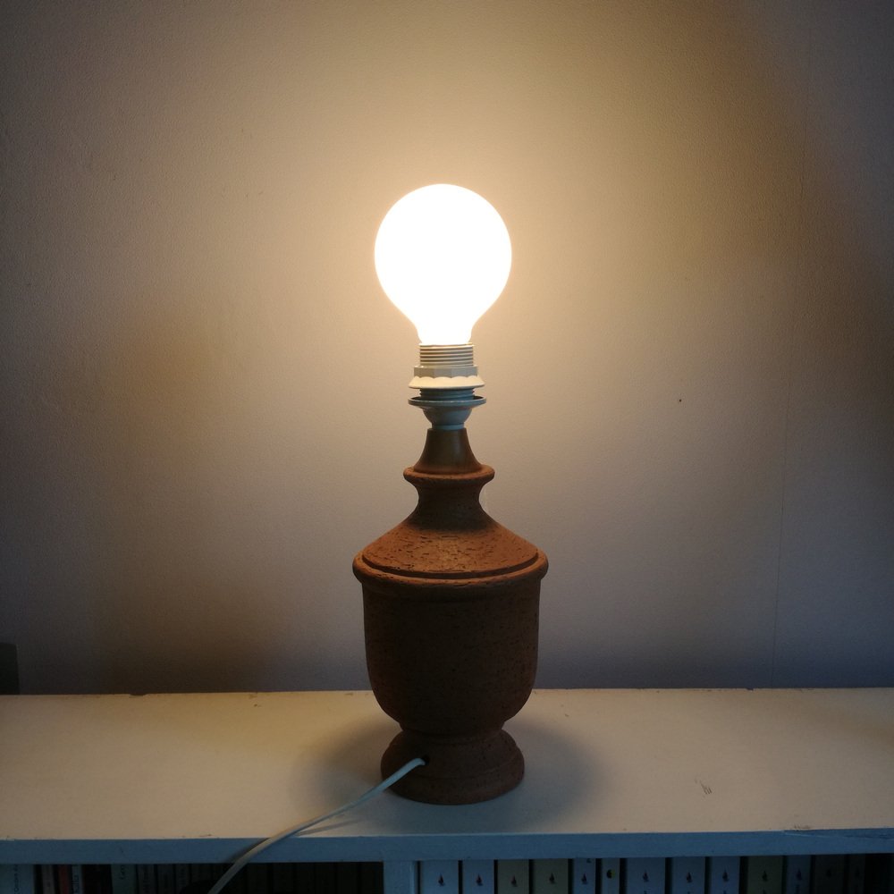 Table Lamp Base in Artisanal Terracotta, 1970s for sale at Pamono