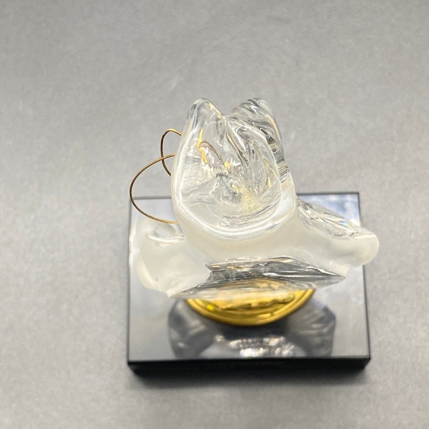 Glass Guitar Statue from Daum, 1984 for sale at Pamono