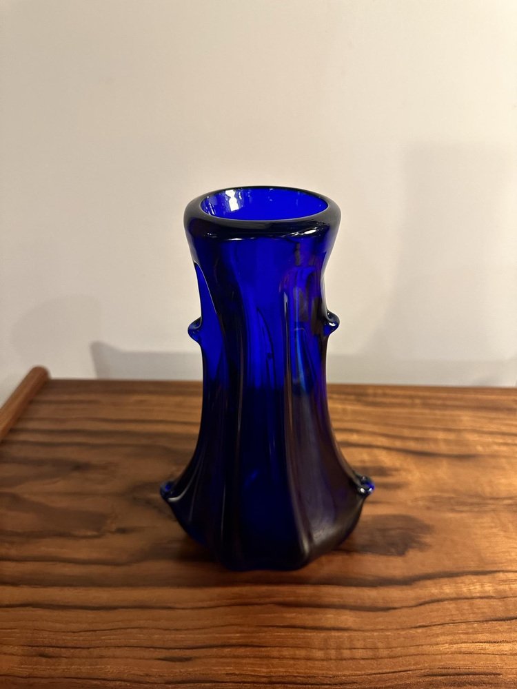 Italian Hand-Blown Azure Blue Murano Glass, 1960s for sale at Pamono