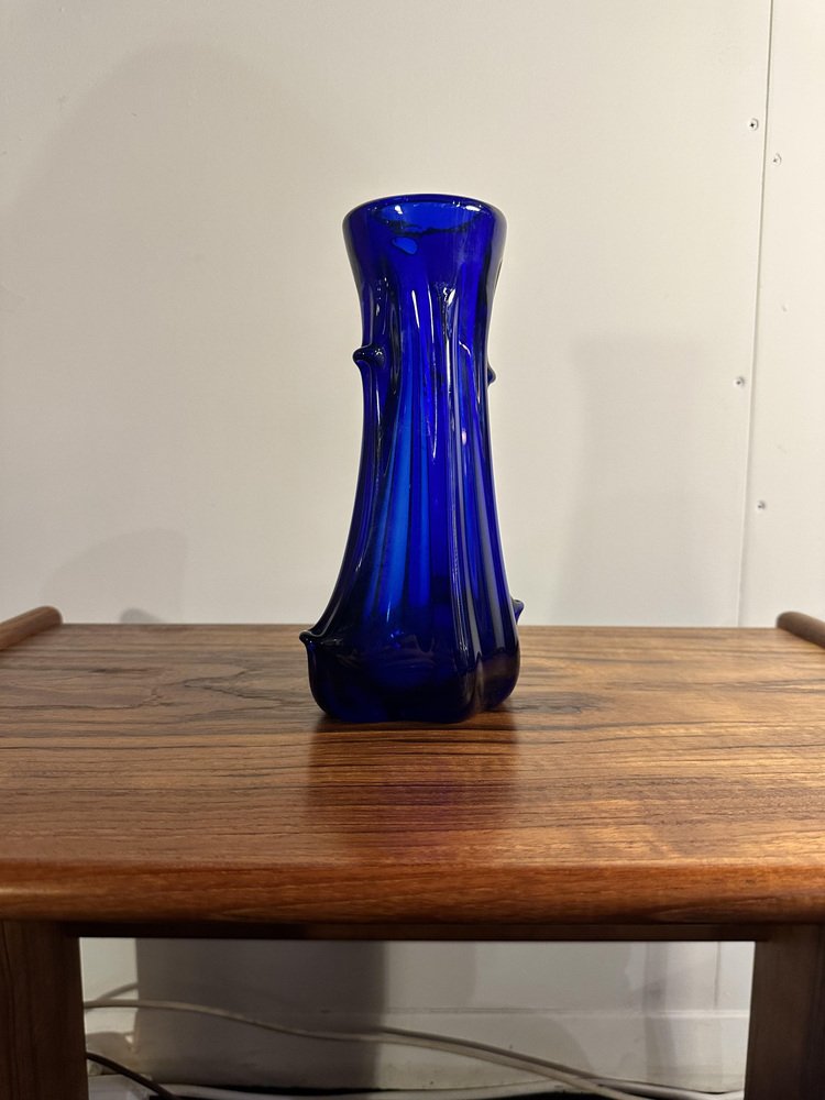 Italian Hand-Blown Azure Blue Murano Glass, 1960s for sale at Pamono