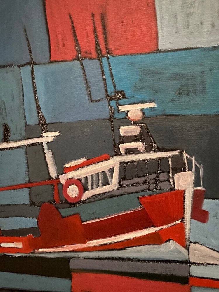 Mabris, Modern Composition, 20th Century, Oil on Canvas for sale at Pamono