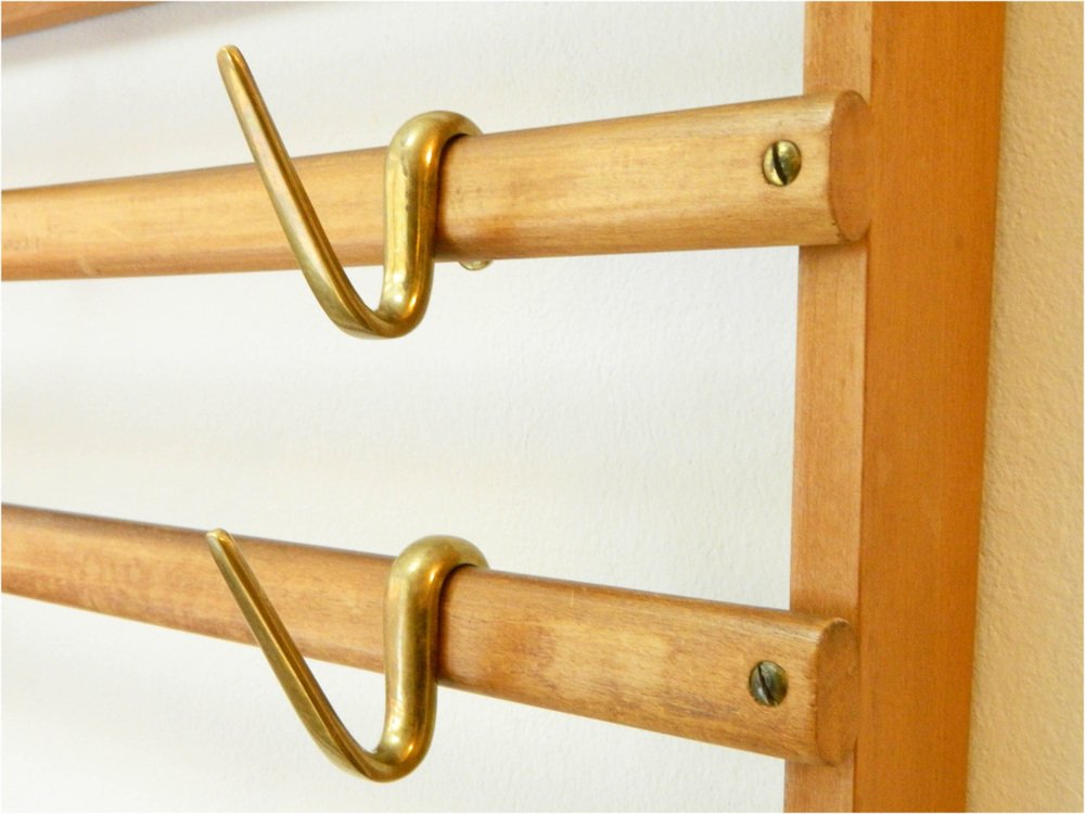 Workshop Cloakroom with 6 Adjustable Hooks by Carl Auböck for ...