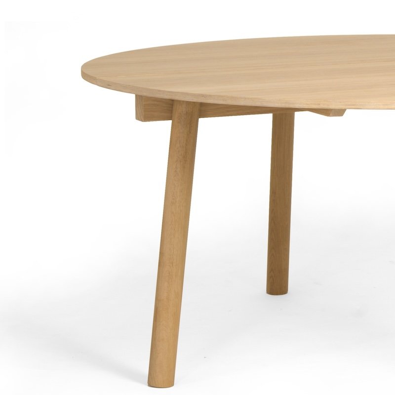FixYourTable Circular Oak Veneer Table by Moca for sale at Pamono
