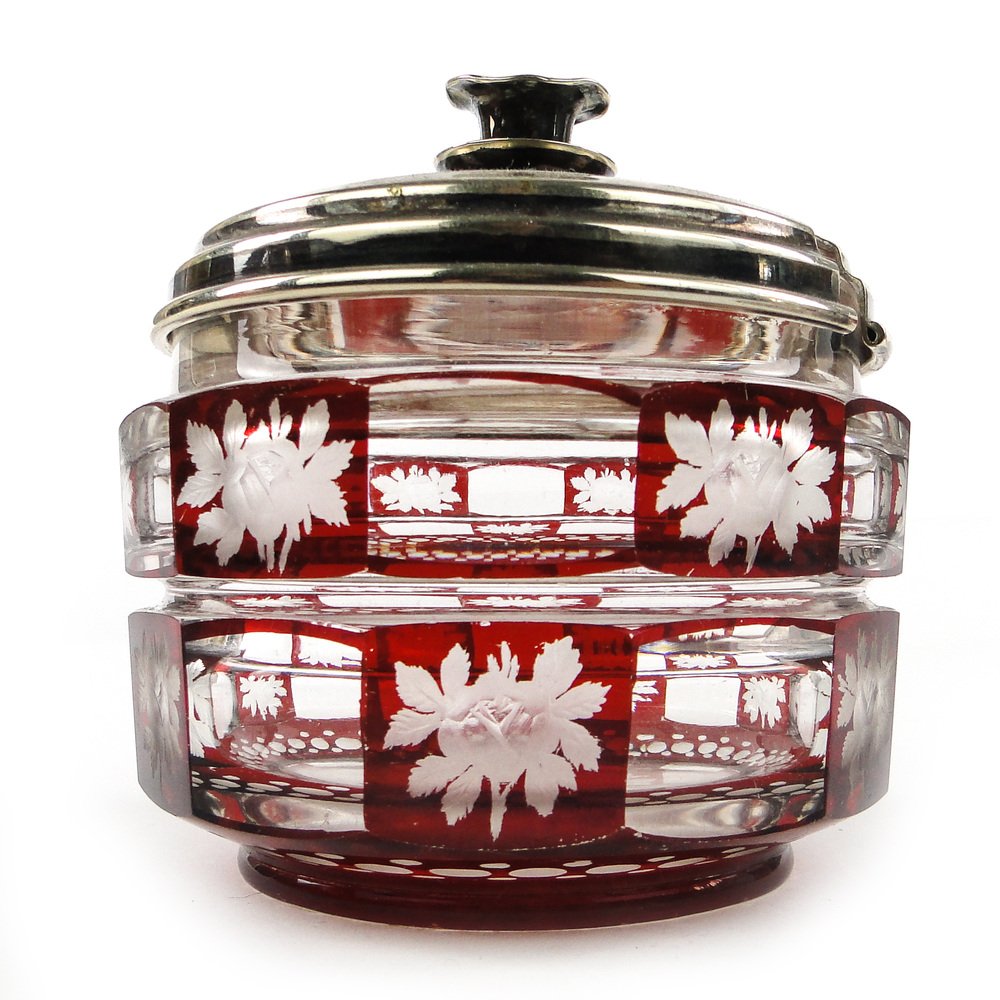 Art Nouveau Bohemian Jam Bowl, 1900s for sale at Pamono