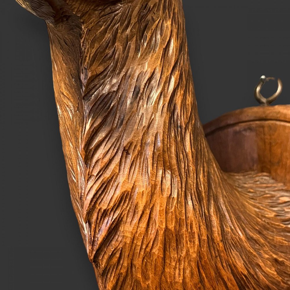 Geschnitzter Schwarzwälder Hirschkopf aus Lindenholz, 1900 bei Pamono ...