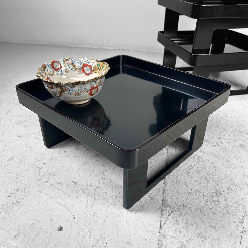 Taishō Era Urushi Lacquer Serving Tables, Japan, 1920s, Set of 6 for ...