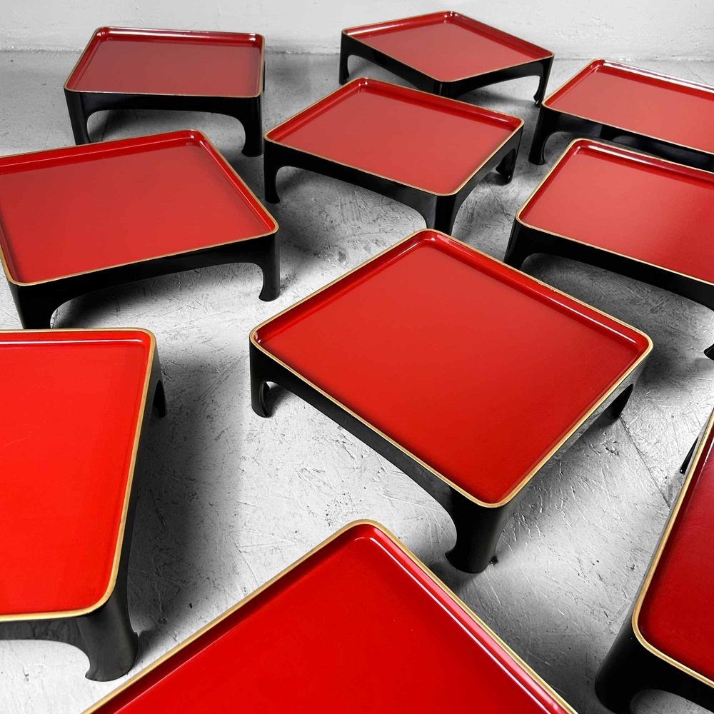 Vintage Japanese Serving Tables, 1920s, Set of 12 for sale at Pamono