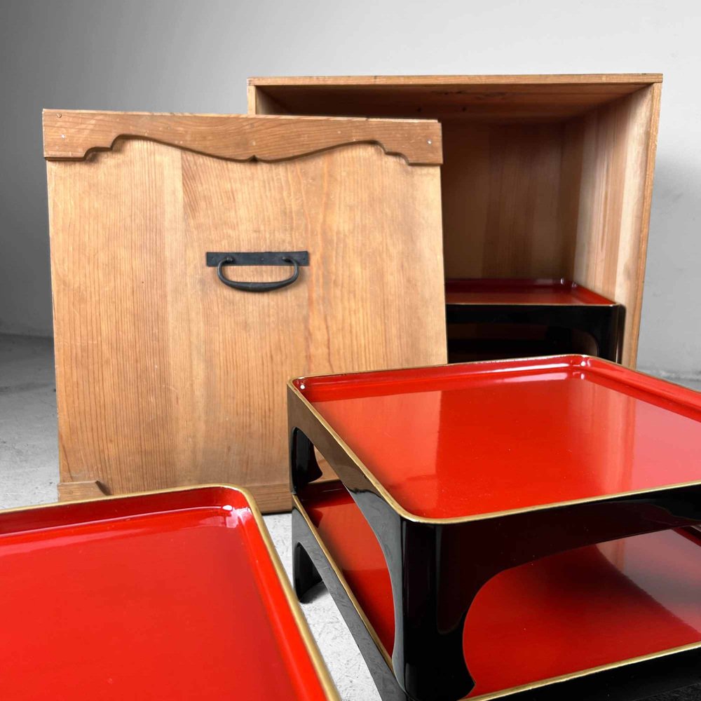 Vintage Japanese Serving Tables, 1920s, Set of 12 for sale at Pamono