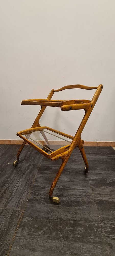 Ash Trolley with Removable Trays by Cesare Lacca, 1950s for sale at Pamono