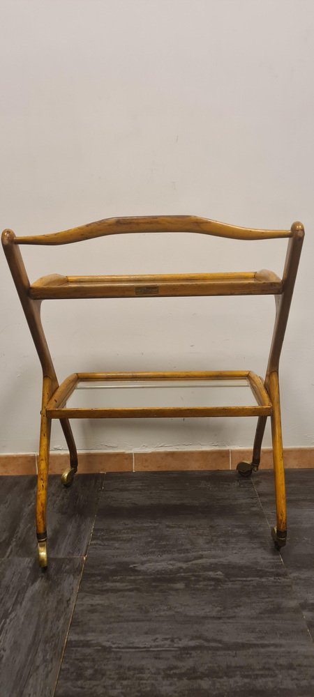 Ash Trolley with Removable Trays by Cesare Lacca, 1950s for sale at Pamono