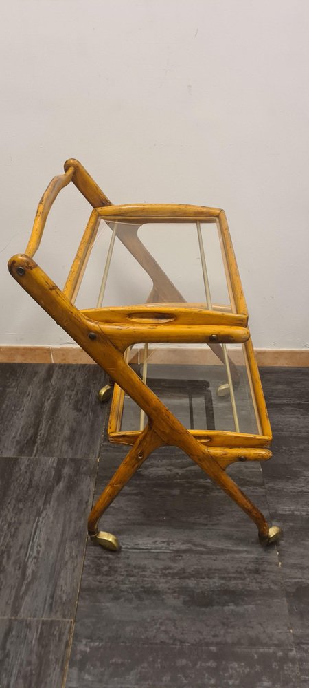 Ash Trolley with Removable Trays by Cesare Lacca, 1950s for sale at Pamono