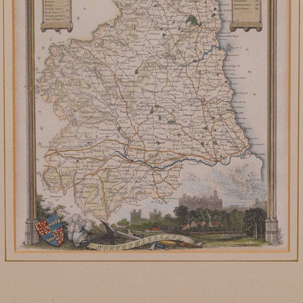 Antique Lithography Map for sale at Pamono
