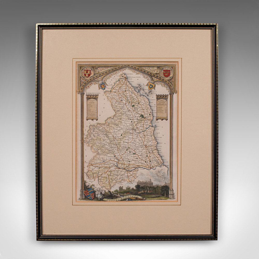 Antique Lithography Map for sale at Pamono