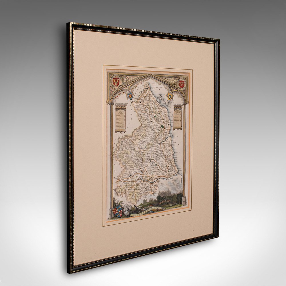 Antique Lithography Map for sale at Pamono