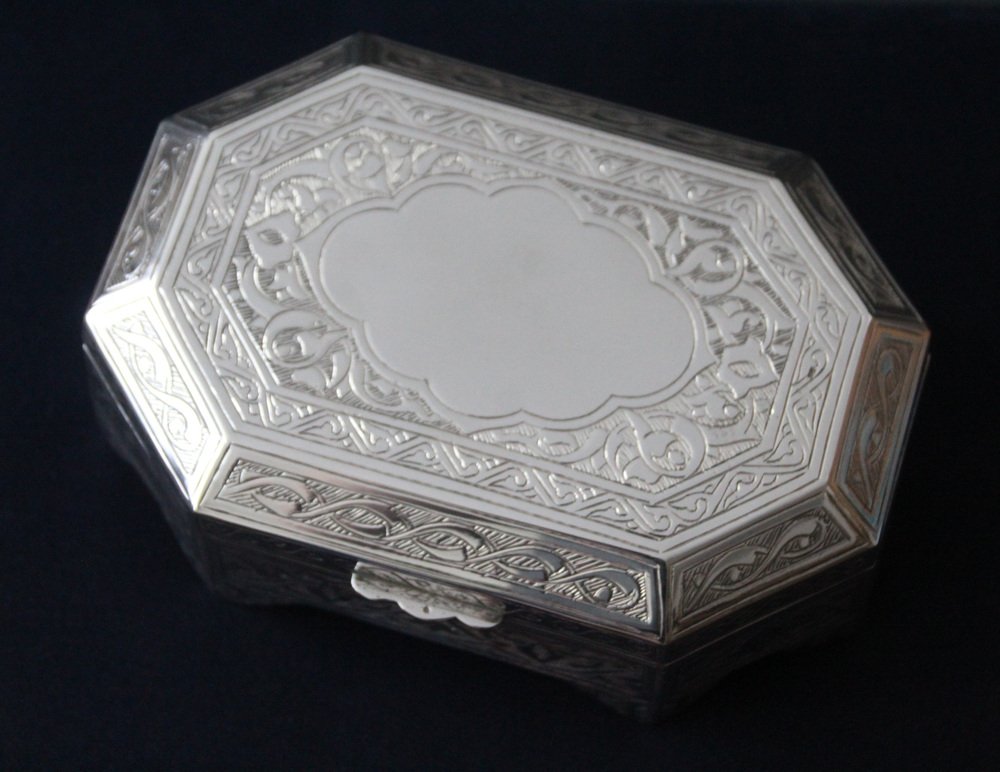 Sterling Silver Jewelry Box, 1990s for sale at Pamono