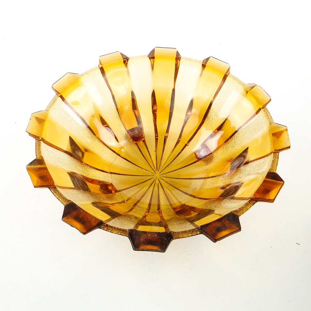 Art Deco Belgian Bowl by Val Saint Lambert, 1950s for sale at Pamono