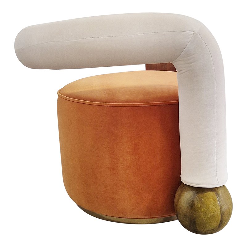 Asymmetrical Lounge Chair, 1980s for sale at Pamono