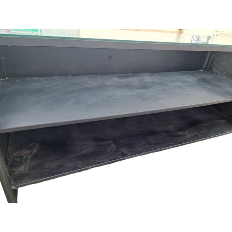 Mid-Century Modernist Metal and Crystal Reception Desk for sale at Pamono