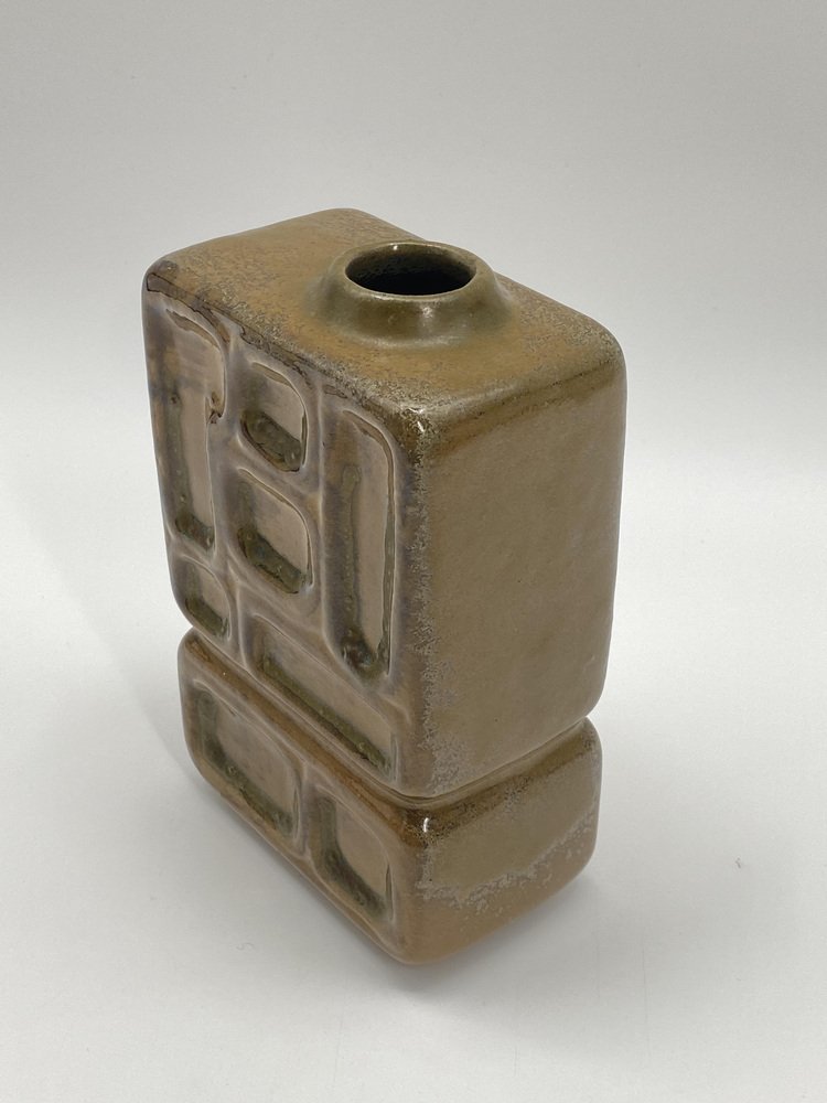 Mid-Century Geometric Vase from Strehla Keramik, Germany, 1950s for ...