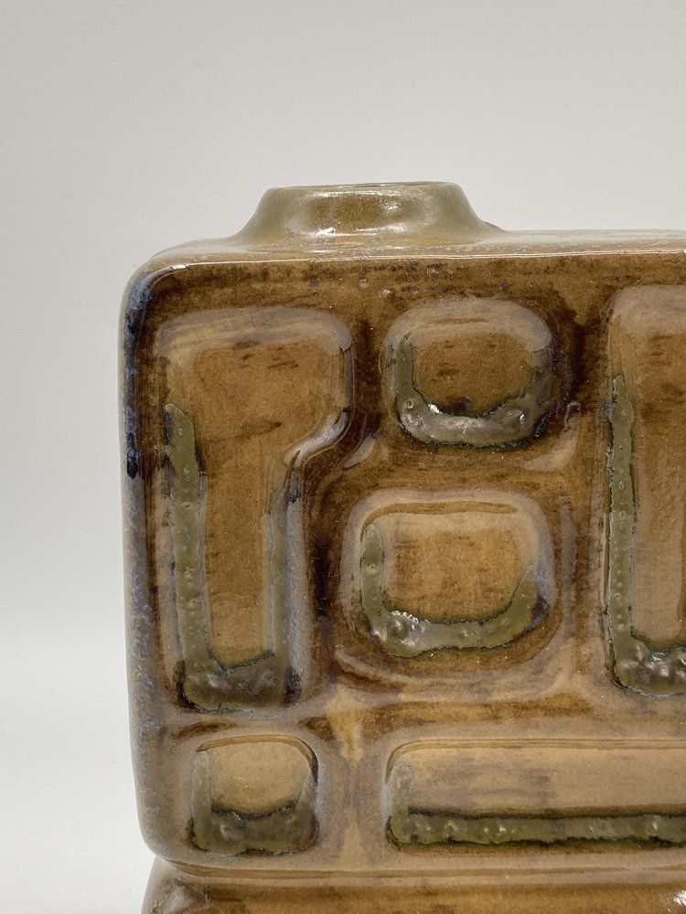 Mid-Century Geometric Vase from Strehla Keramik, Germany, 1950s for ...
