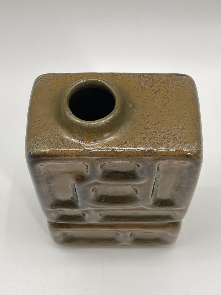 Mid-Century Geometric Vase from Strehla Keramik, Germany, 1950s for ...